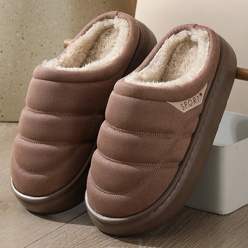 Fashion Solid Plush Slipper Winter Warm Indoor Floor Bedroom Home ...