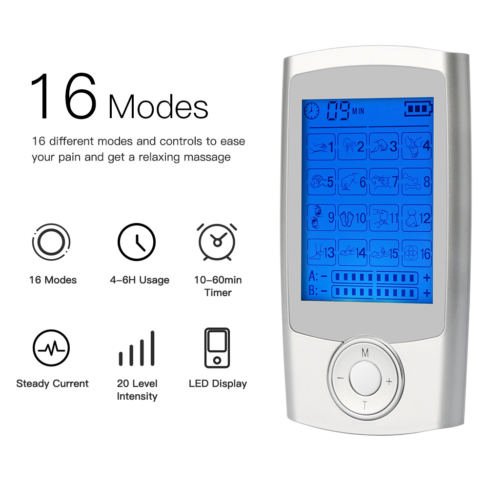 16-Mode Digital TENS EMS Machine | Full Body Pain & Muscle Relief – My ...