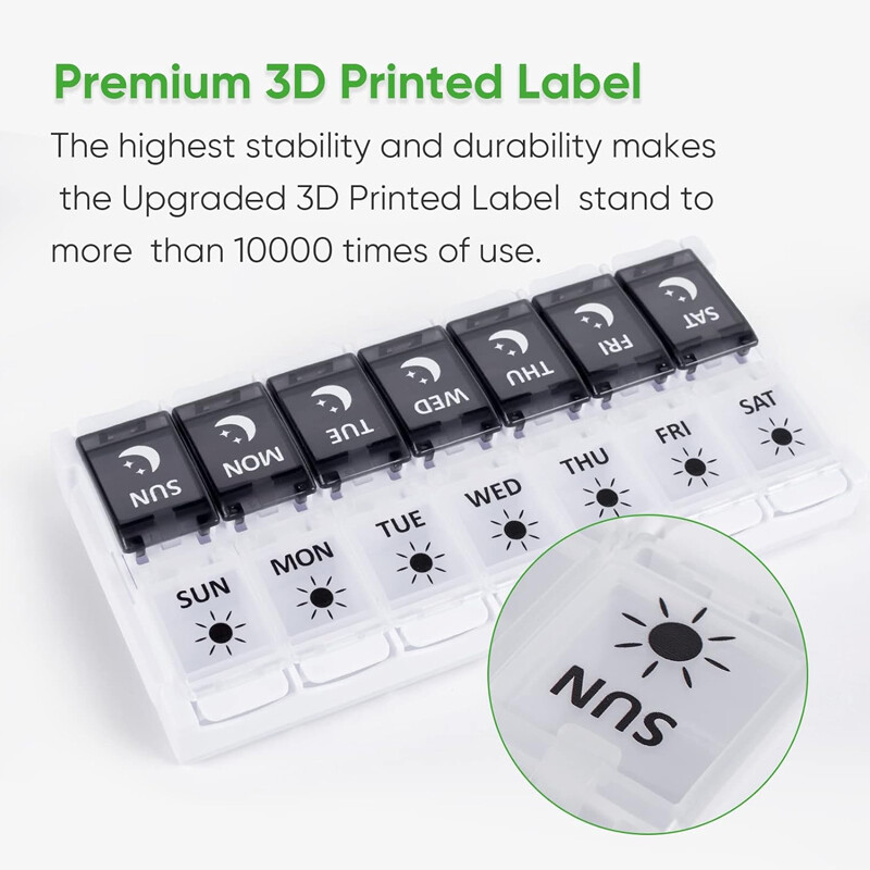 Organizers PILL Box Medicine Tablet Dispenser Weekly Manage Storage ...