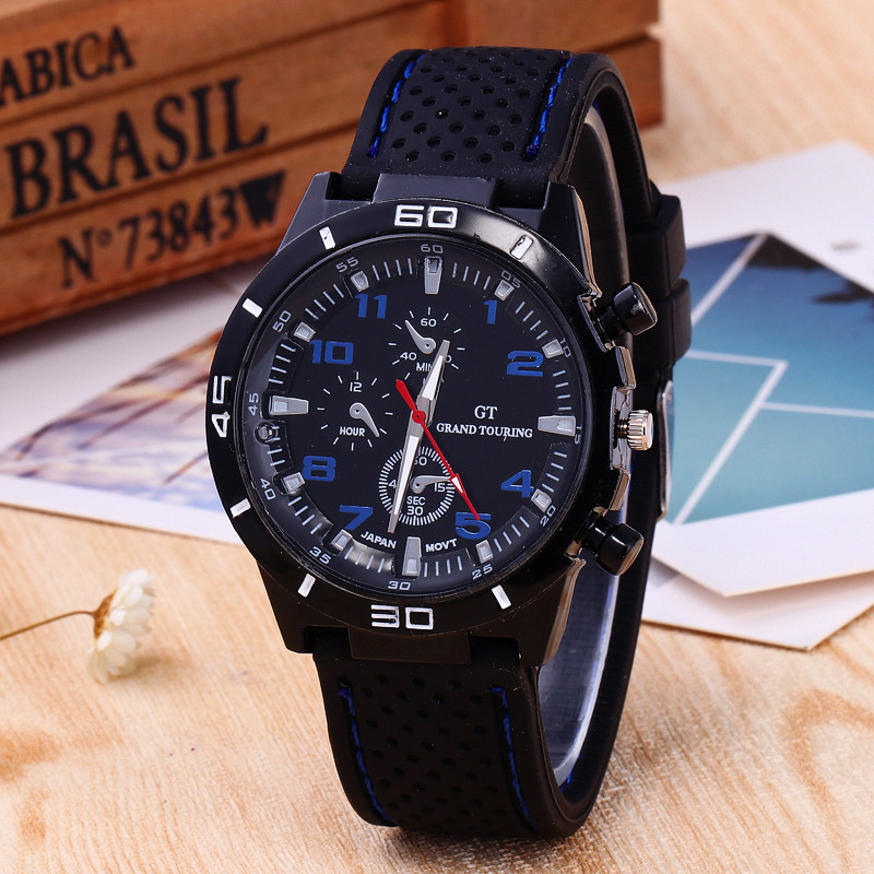 EBay Hot Sport Watch GT Racing Silicone Large Dial Watches Quartz Men's ...