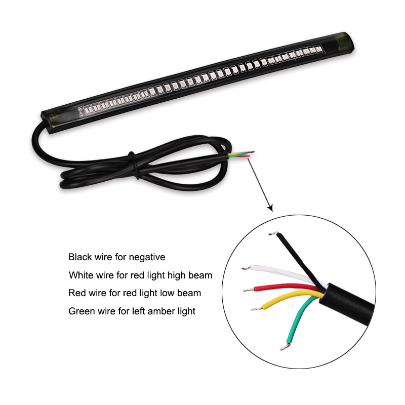 Universal Flexible Led Strip Tail Stop Light Motorcycle 48 SMD Led Tail ...