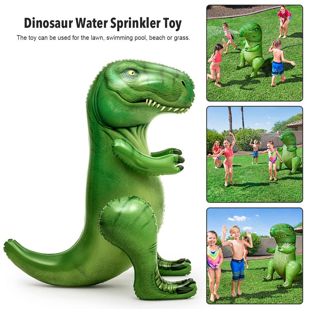 Dinosaur Water Sprinkler Toy Inflatable T Rex Water Toy For Toddlers Kids Outdoor Garden Backyard Pool Water Fun CJdropshipping