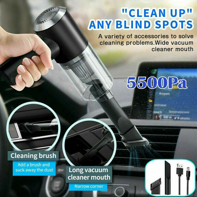 Portable Car Vacuum Cleaner, Handheld Vacuum High Power Cordless, Hand ...