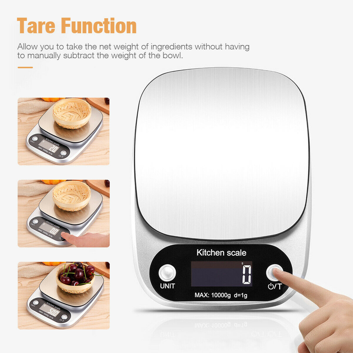 Digital Kitchen Food Diet Scale, Multifunction Weight Balance 22lbs 1g ...
