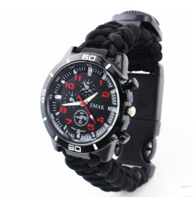 EMAK Survival Watch Camping Outdoor Medical Multi-functional Compass ...