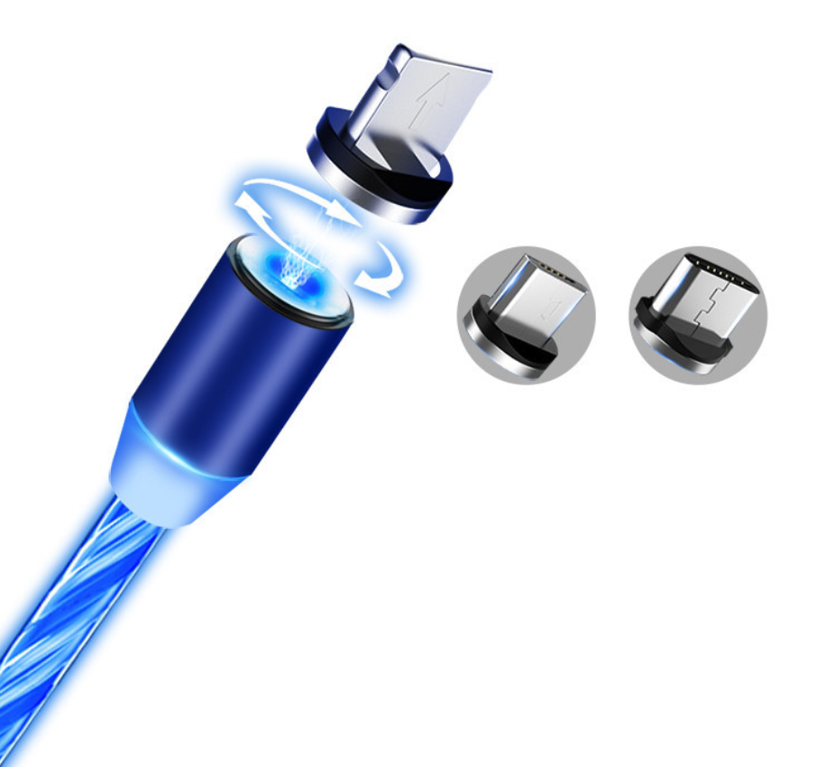 Compatible with Apple, Flowing Ligh Magnetic Streamer Data Line Cable ...