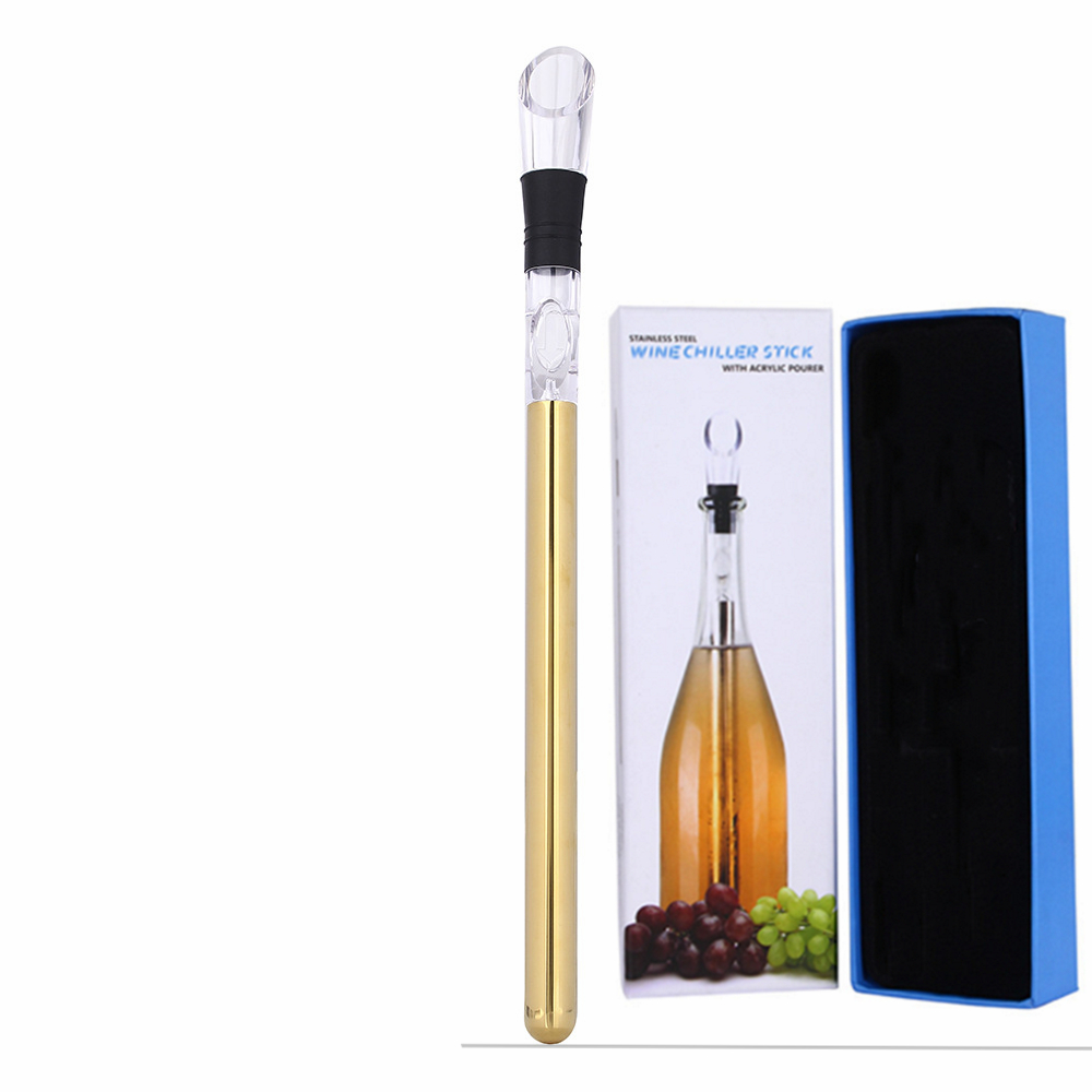 Wine Bottle Cooler Stick Stainless Steel Wine Chilling Rod Leakproof ...
