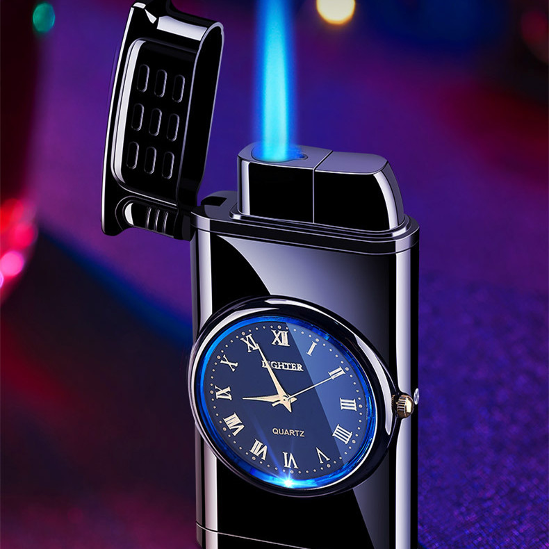 Watch Lighter Real Dial Inflatable Metal Straight Punch - CJdropshipping