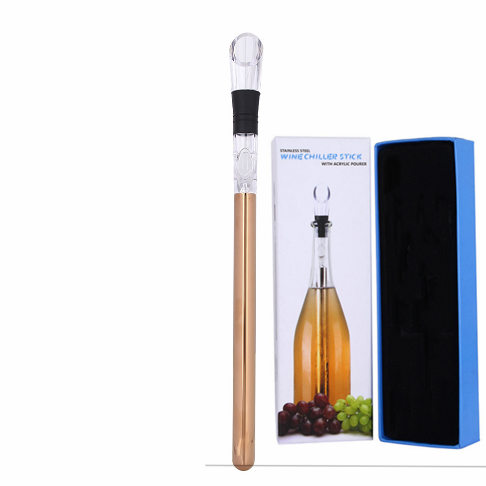 Wine Bottle Cooler Stick Stainless Steel Wine Chilling Rod Leakproof ...