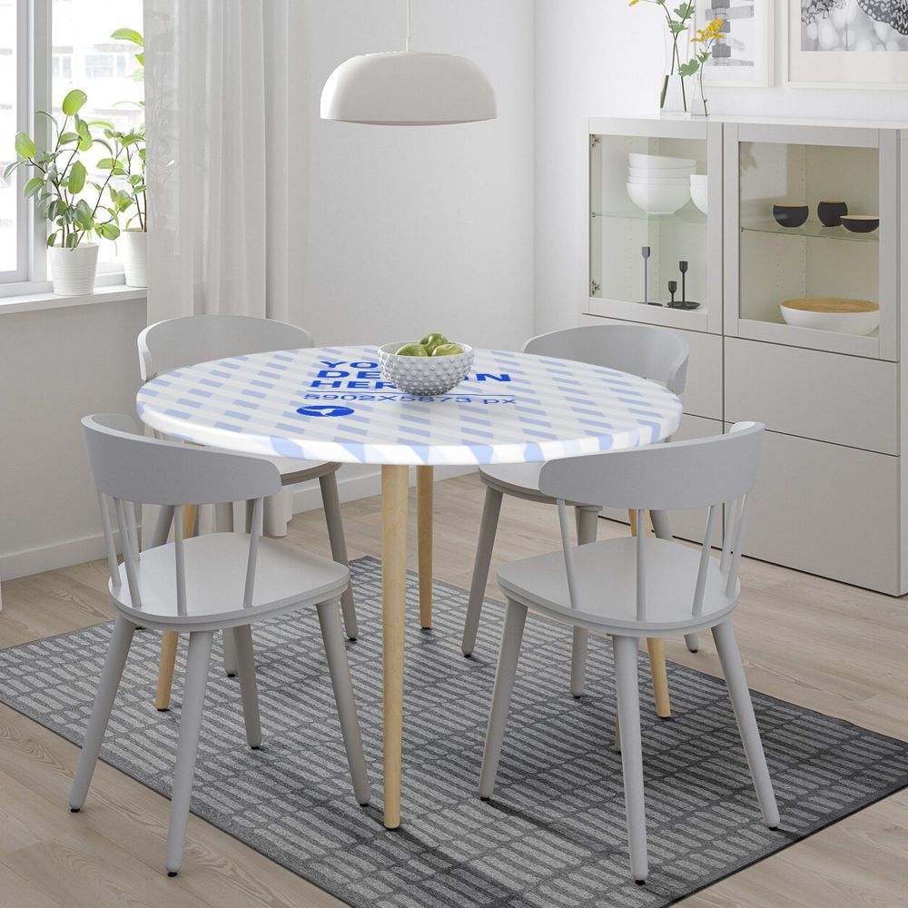 Oil And Stain Resistant Round Table Cover - CJdropshipping
