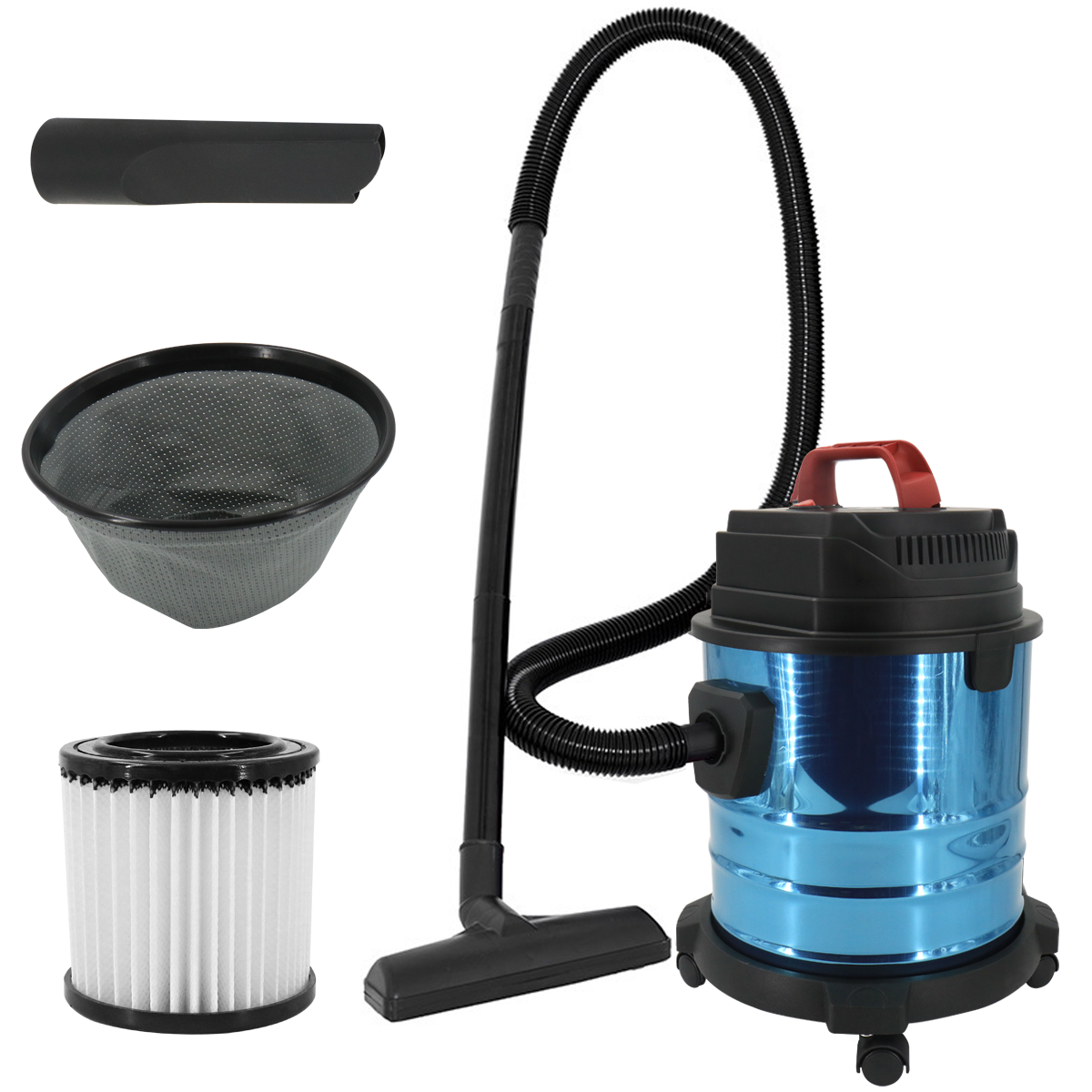 19000Pa Vacuum Cleaner Wet And Dry 20L Cylinder Powerful Compact Blower ...