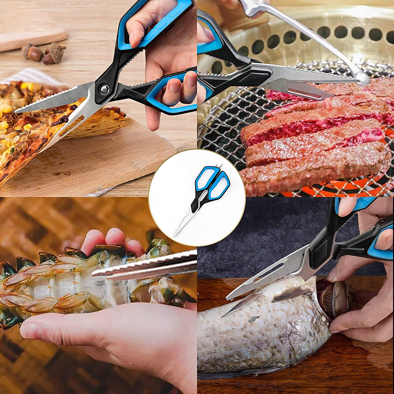 Kitchen Scissors Cookit Kitchen Shears Heavy Duty Stainless Steel Chef ...