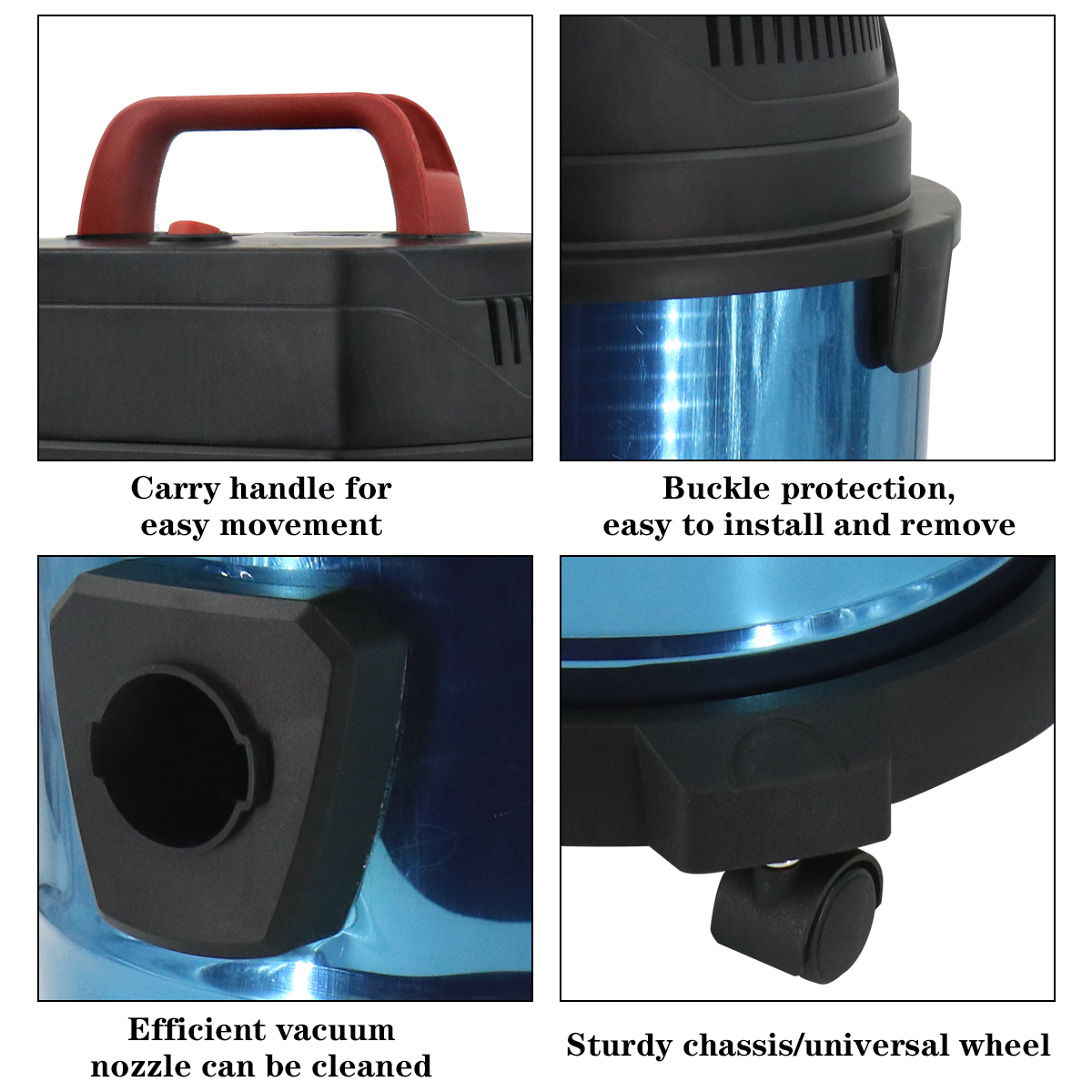 19000Pa Vacuum Cleaner Wet And Dry 20L Cylinder Powerful Compact Blower ...