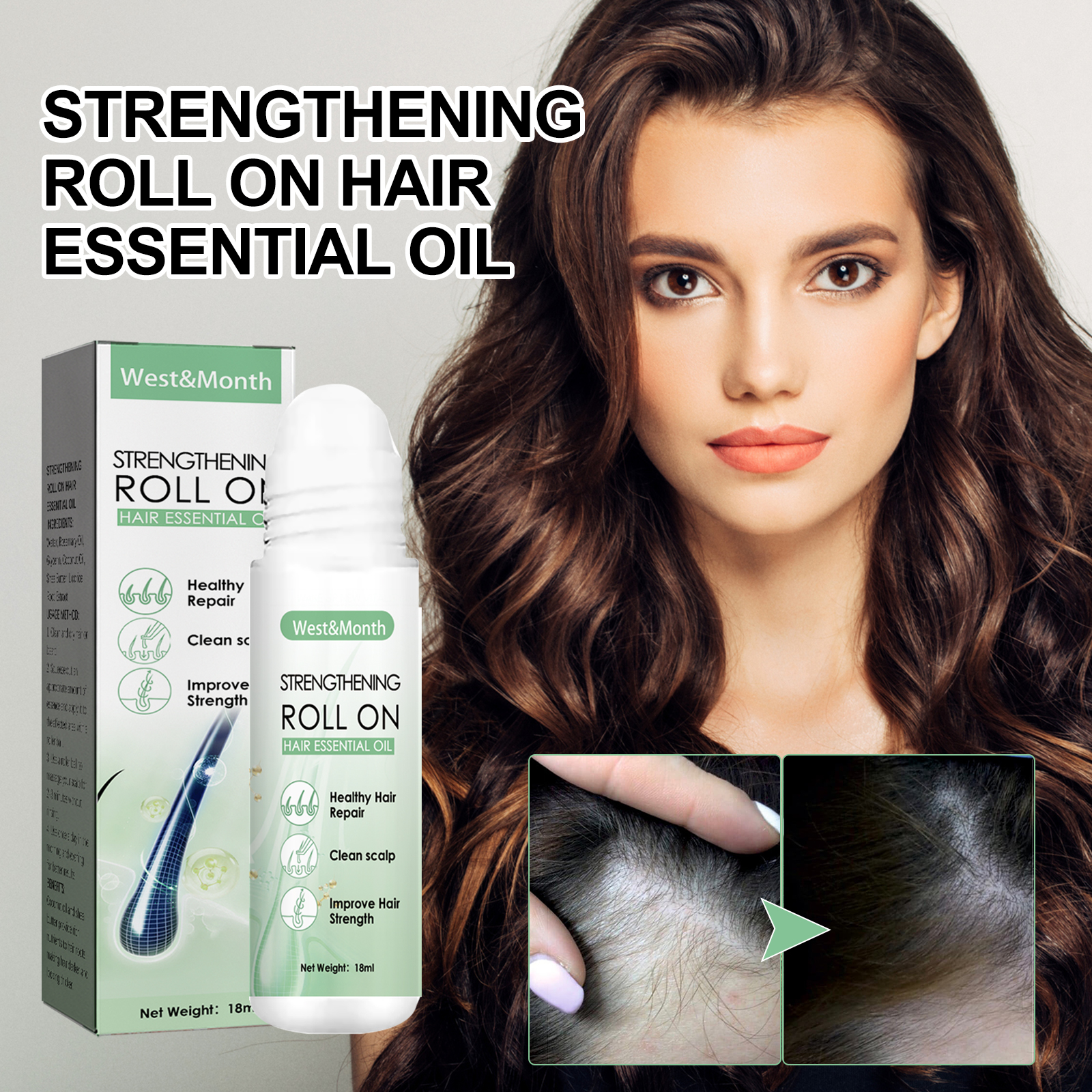 West&Month Hair Roller Balls Scalp Massage Moisturizing Hair Roots ...