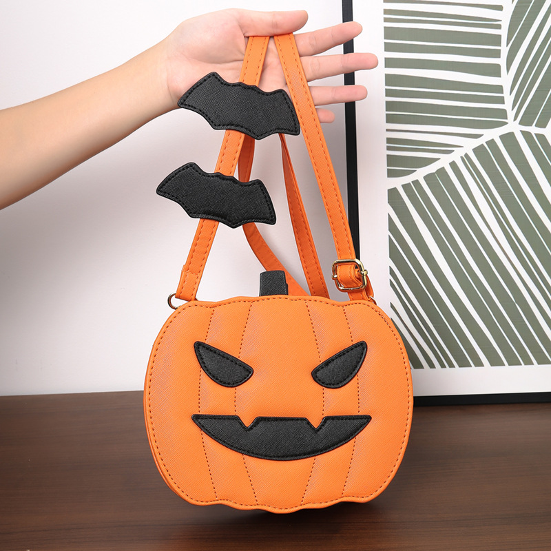 2023 Halloween Bags Funny Pumpkin Cartoon Shoulder Crossbody Bag With ...
