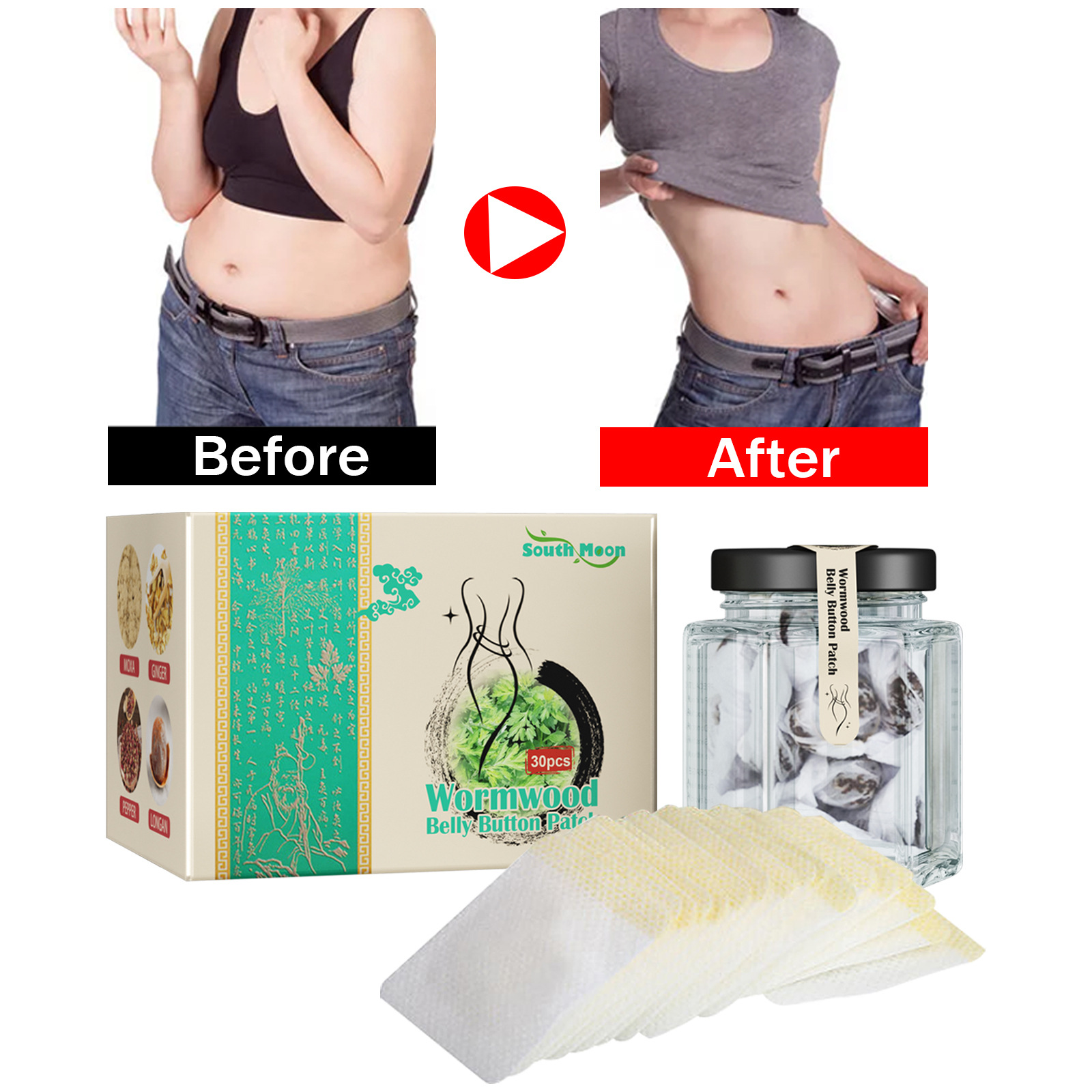 South Moon Detox Weight Loss Patch Weight Loss Herbal Abdominal Weight ...