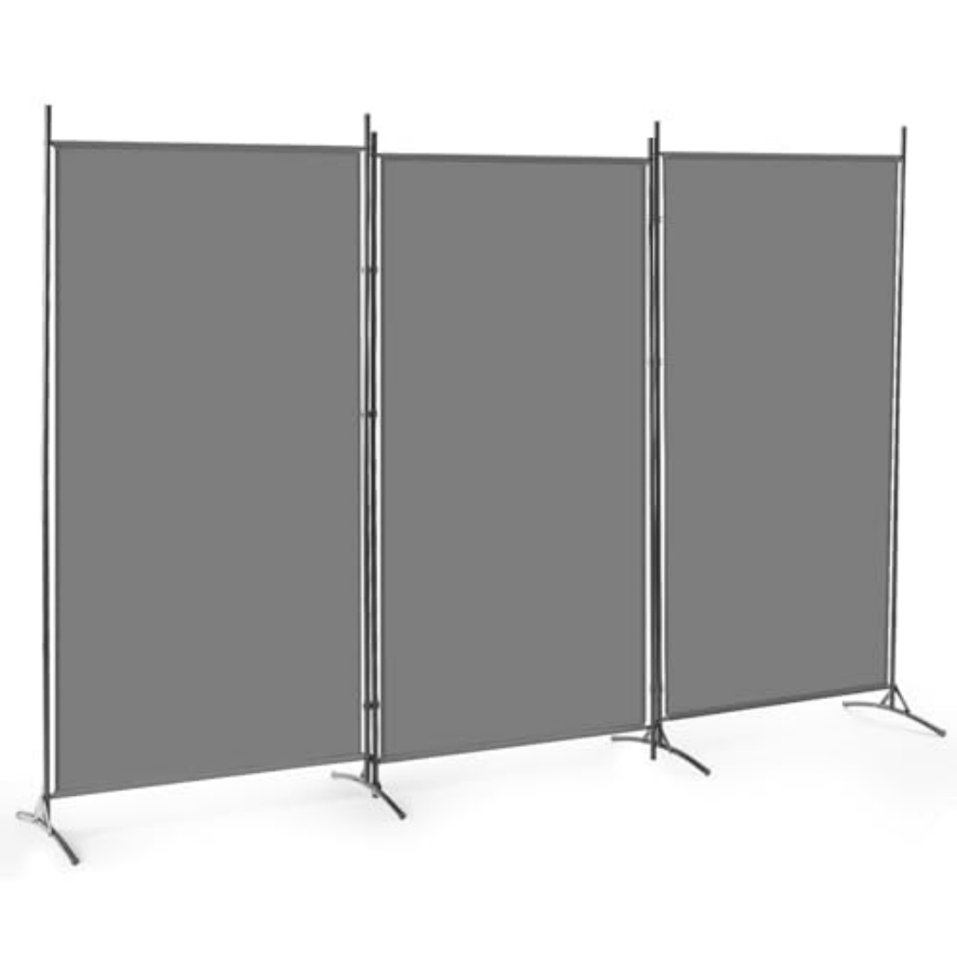 3-panel Partition Room Divider, 6-foot-tall Folding Privacy Screen ...
