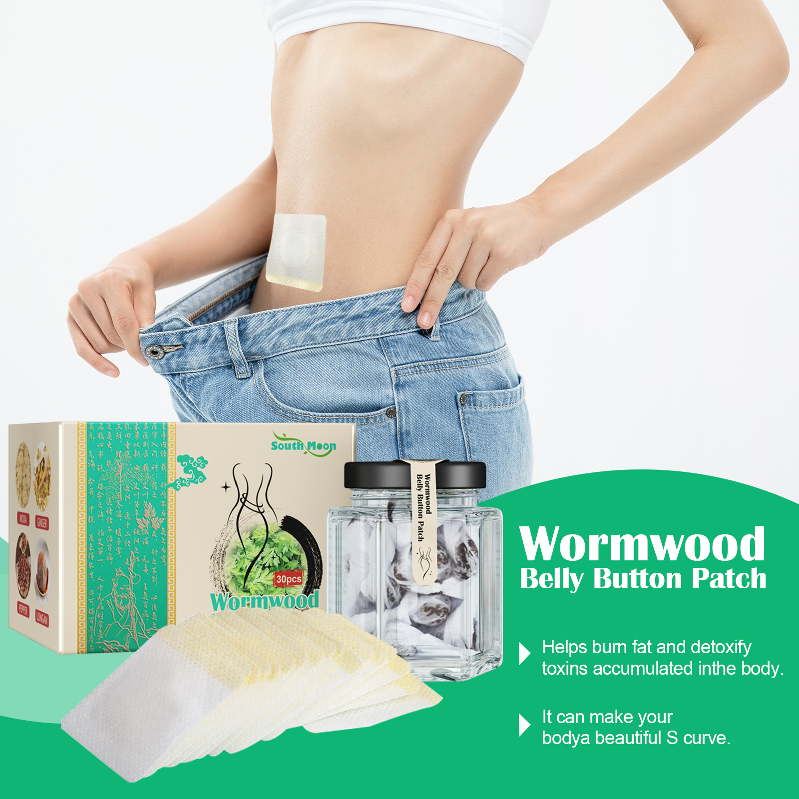 South Moon Detox Weight Loss Patch Weight Loss Herbal Abdominal Weight Loss Patch - CJdropshipping