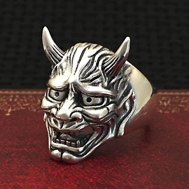 Adjustable Men’s Retro Wolf Dog Head Ring – Viking Style Statement ...