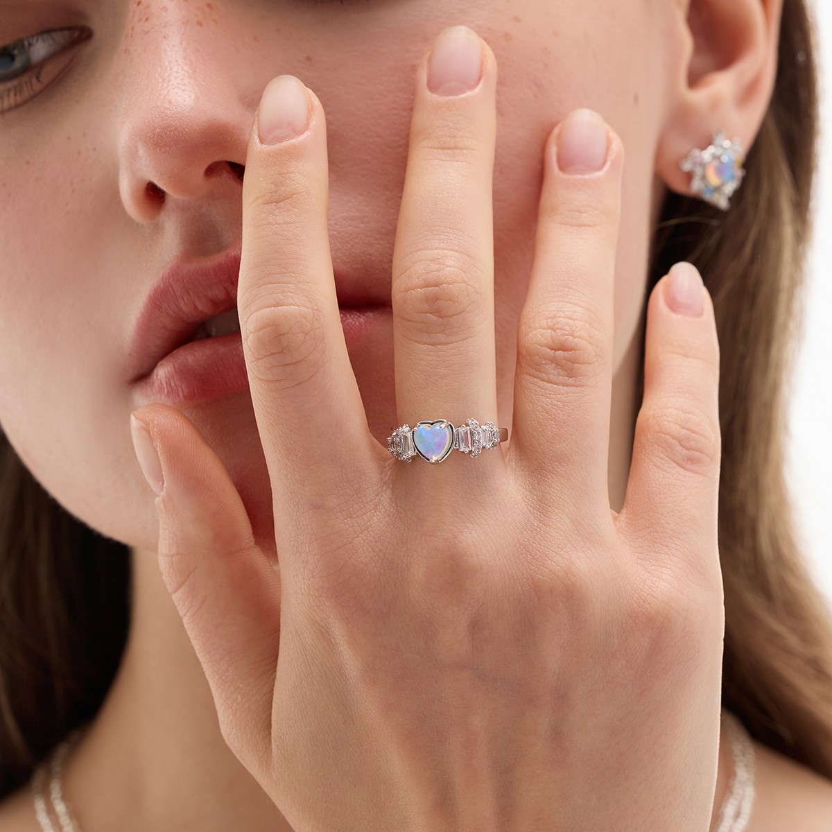 Original Single Circle OPAL Open-end Zircon Ring - CJdropshipping