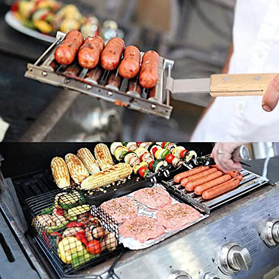 Hot Dog Rack Removable Stainless Steel Roasted Sausage Doll Rack ...