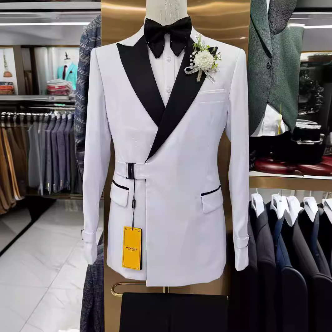 Handsome Man Series Wedding Casual Host Suit 2-piece Set - CJdropshipping